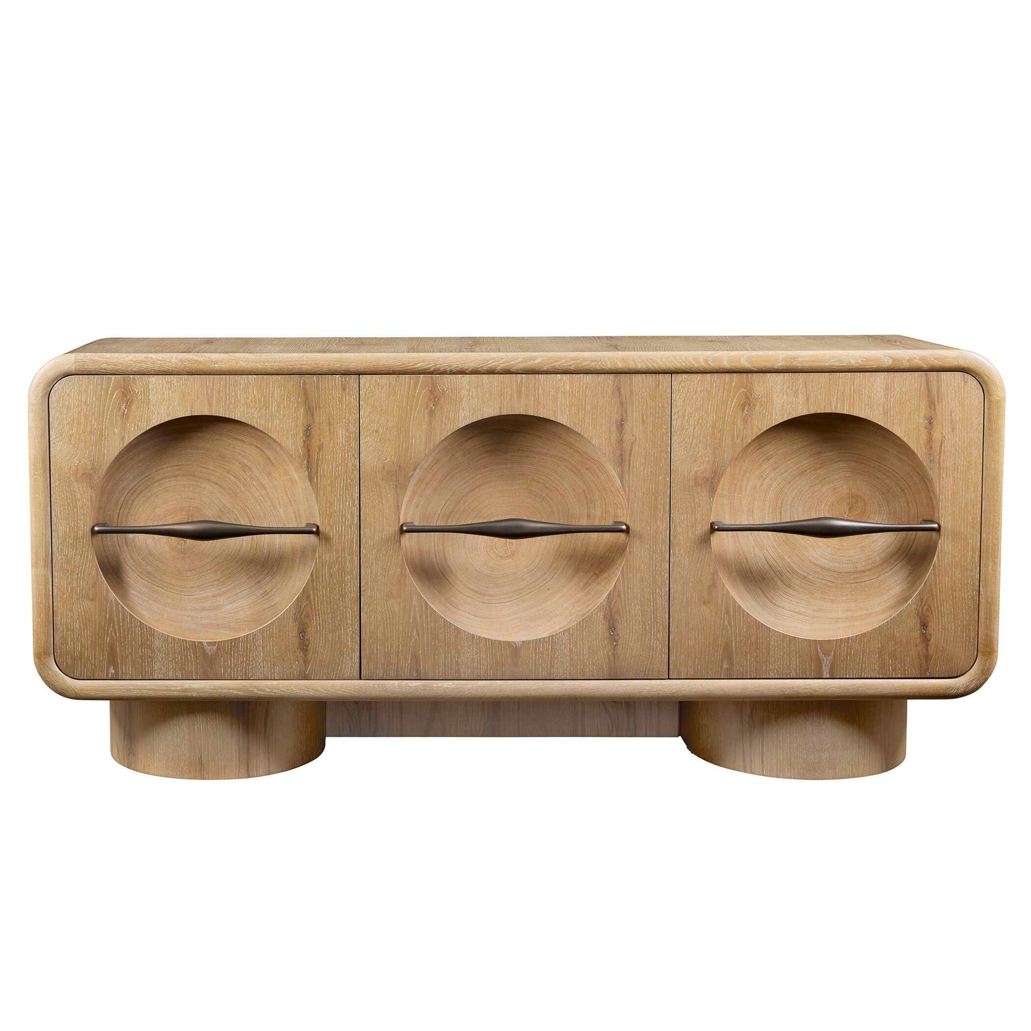 Forest Rings - Lighted 3 Door Cabinet - Light Brown — The Market Home ...